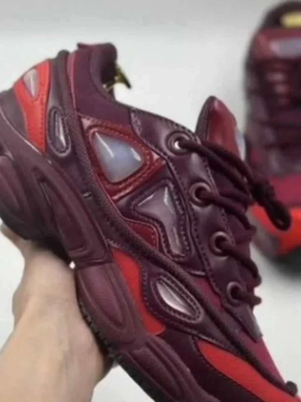 adidas | Shoes | Adidas X Raf Simons Ozweego 3 Burgundy Red Sneakers ...